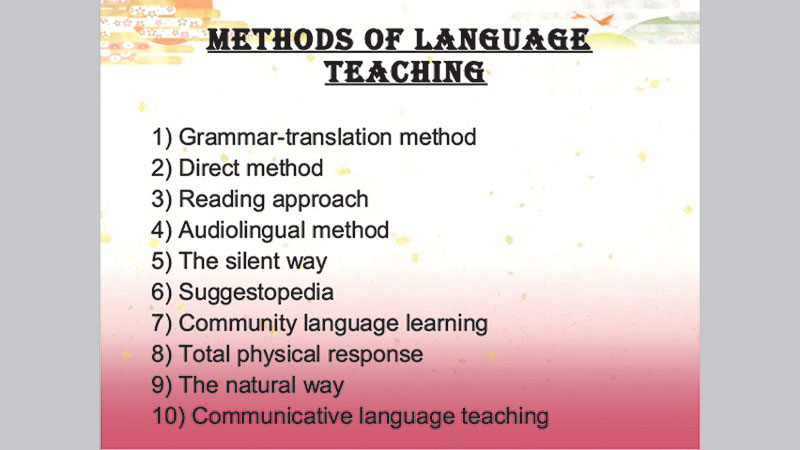 English Language Teaching Methods